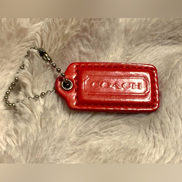 Coach | Bags | Coach Red Leather Hang Tag Fob Replacement | Poshmark